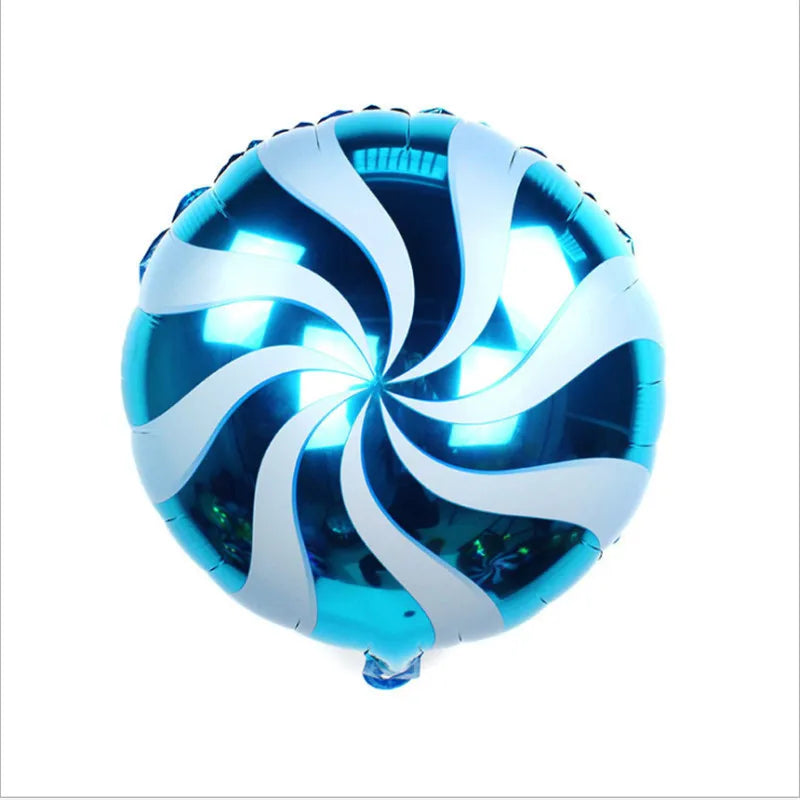 17" Blue Peppermint Swirl Balloon | Festive Party Decoration | Todoballoons