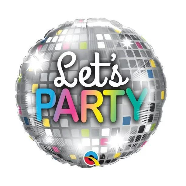 18" Let's Party Disco Ball18" Let's Party Disco Ball Balloon | Fun ...